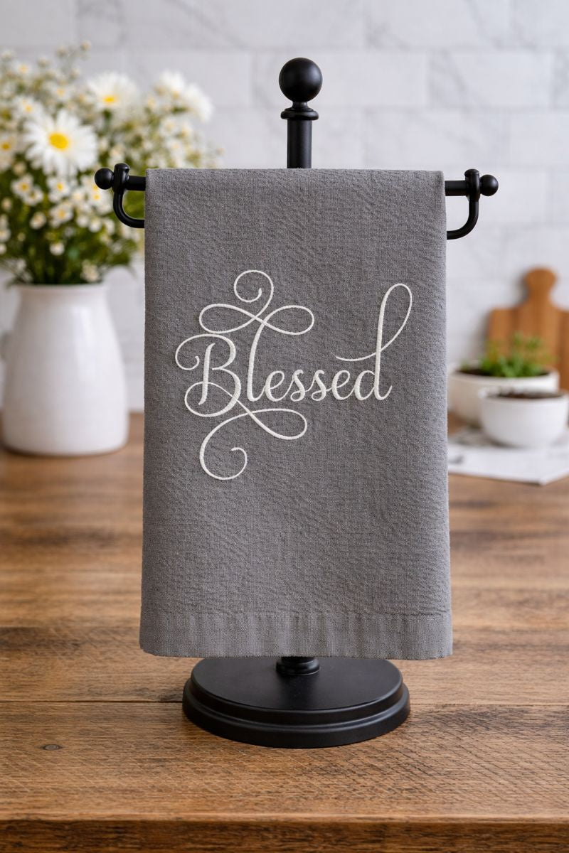 Towel Blessed Gray *CM – The Brookwood Community