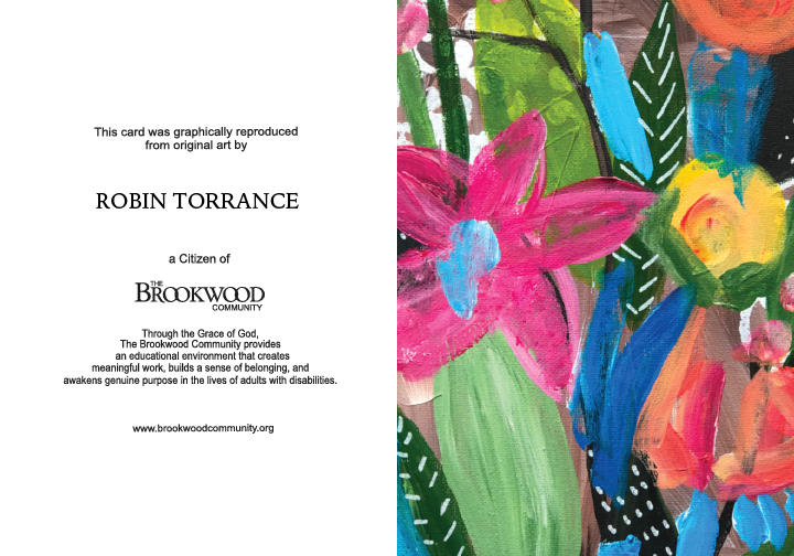 Printed Card Robin Flowers *CM – The Brookwood Community